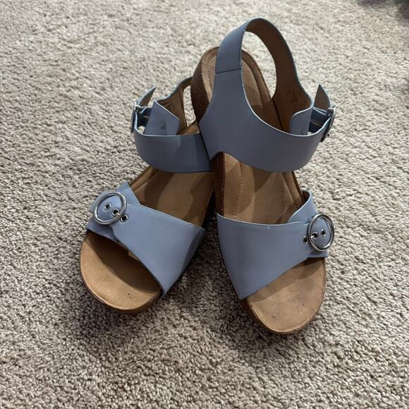 hotter | Shoes | Hotter Light Blue Slingback Sandals Womens Size 95 ...